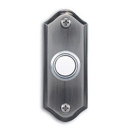 Push Button Doorbell, Wired, Lighted, Recess Mount, Pewter - Riverton ...