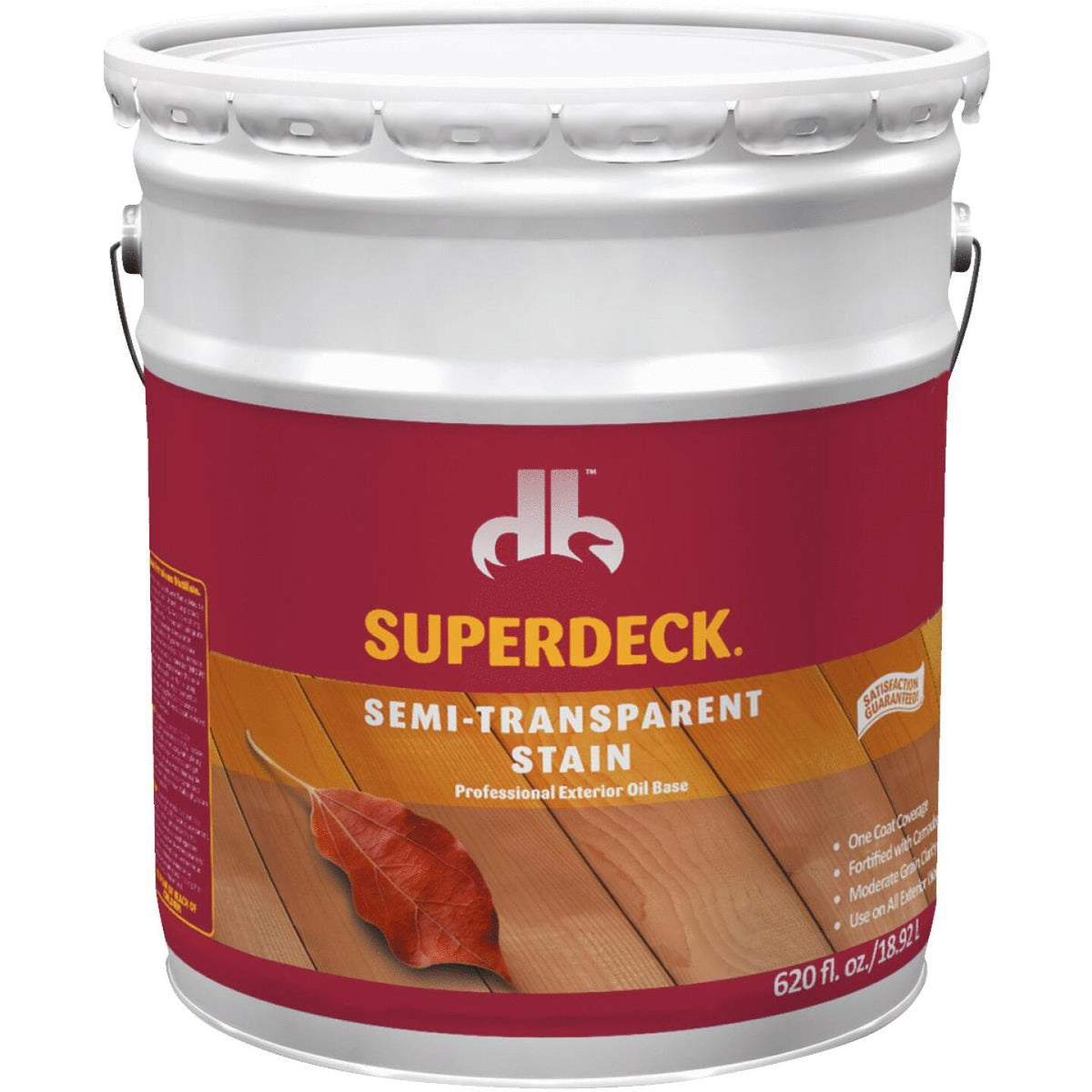 Duckback SUPERDECK Semi-Transparent Exterior Stain, Cedar, 5 Gal ...